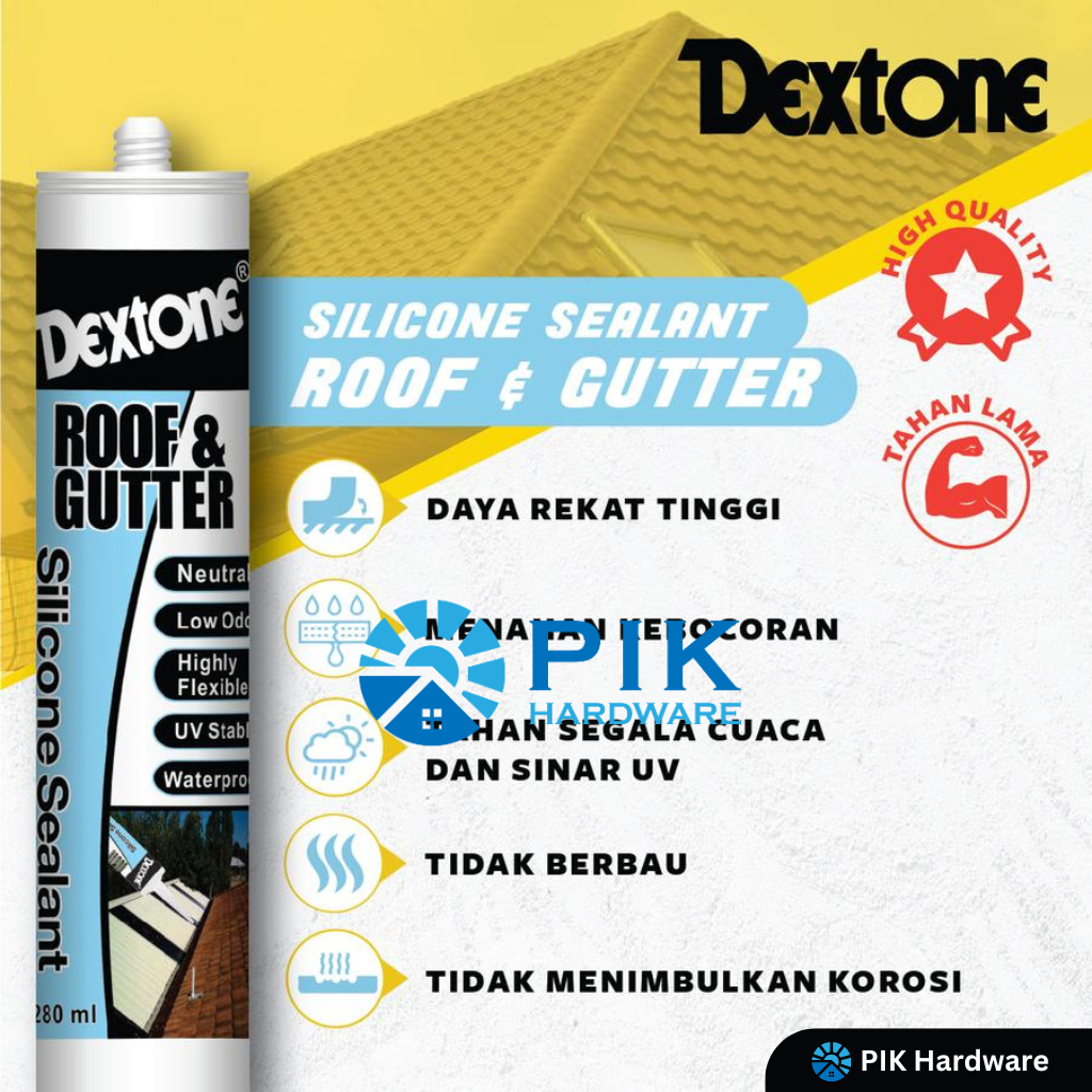 Jual LEM SILIKON SEALANT DEXTONE ROOF & GUTTER NETRAL 300 ml - Tahan ...