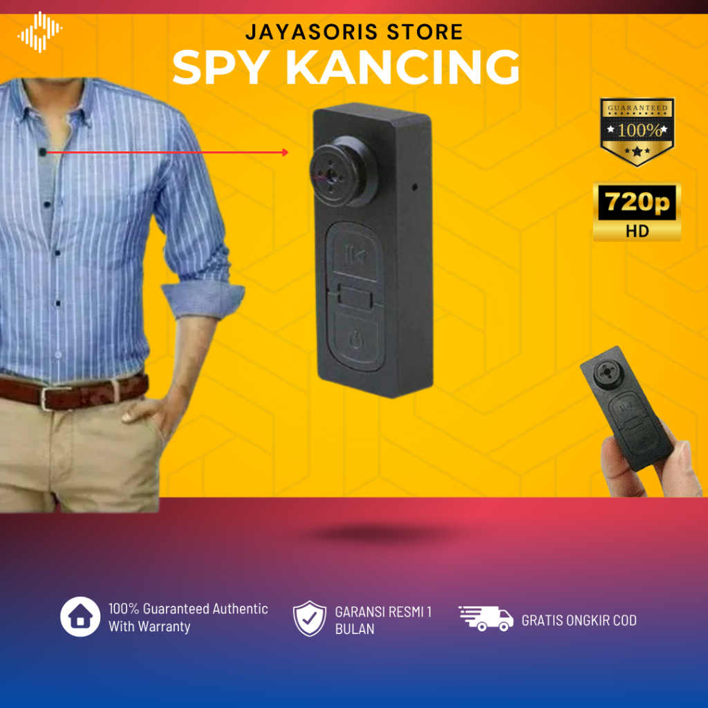 Jual KAMERA MINI TERSEMBUNYI CAMERA CCTV KECIL PENGINTAI KANCING BAJU ...
