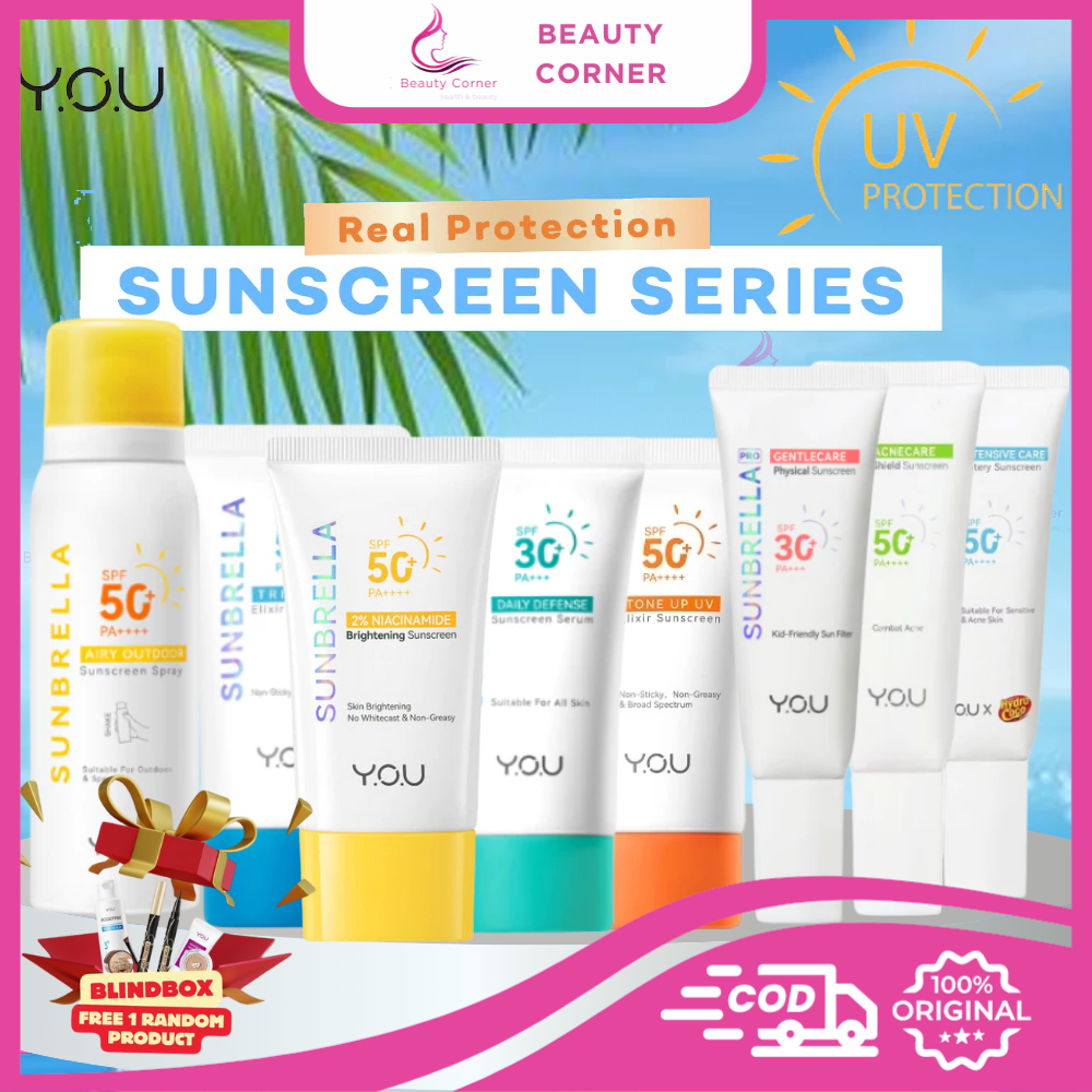 Jual YOU Sunscreen Tone Up UV Elixir | Triple UV Elixir SPF 50+ PA ...