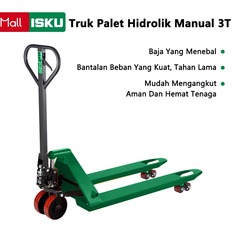 Jual ISKU Hydraulic Hand Pallet Truck 3 Ton/Alat Angkut Barang Stacker ...