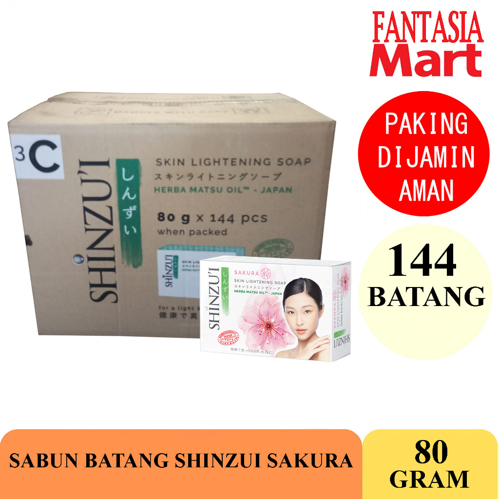 Jual SHINZUI SABUN BATANG SAKURA 80gram DUS ISI 144 PCS FANTASIA DENGAN ...