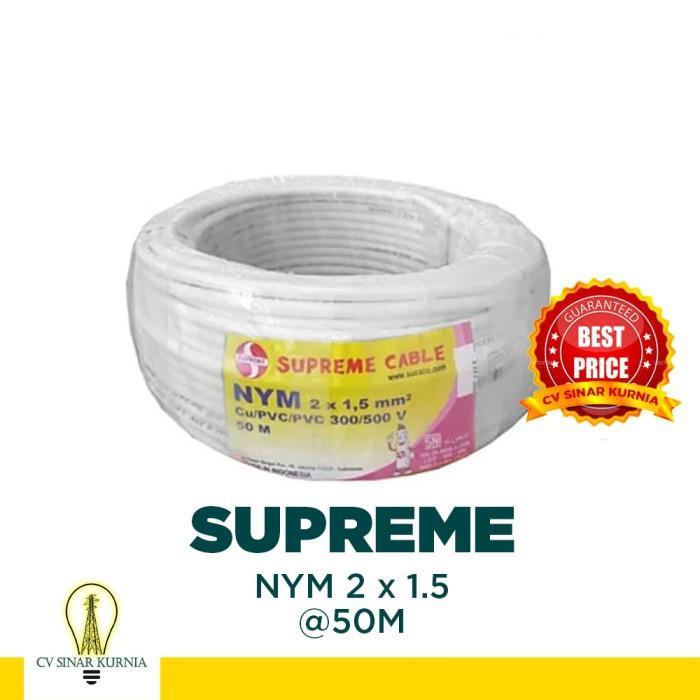 Jual Kabel Listrik Supreme NYM 2x1.5 2x1,5 2 x 1.5 2 x 2,5 roll @50m SNI | Shopee Indonesia