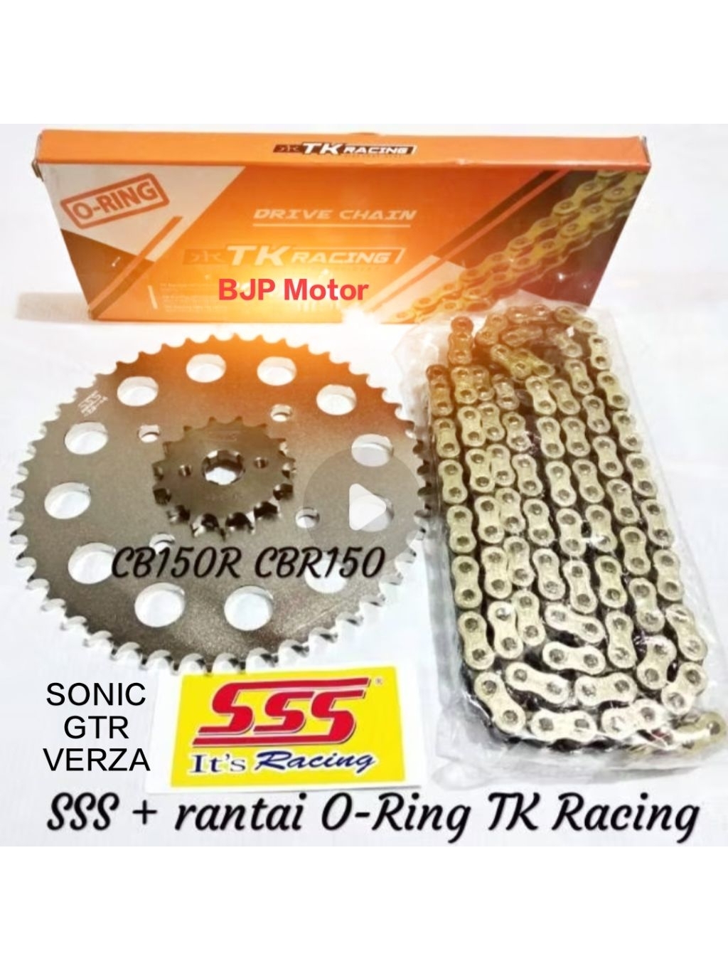 Jual Gear Set SSS 428 VERSA SONIC GTR Mega Pro CB150R 4-hole rantai TK Racing 428 HPO-Ring 130L ...