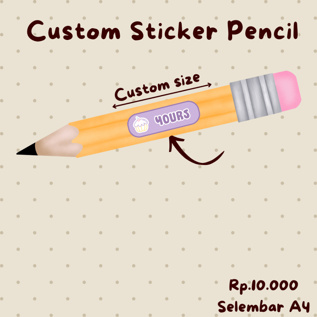 Jual Sticker Label Nama Pensil / Spidol / Pulpen / Alat Tulis Custom ...