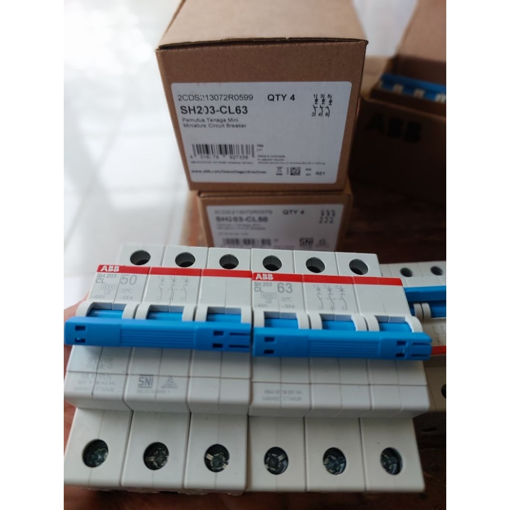 Jual MCB ABB CL 10A 16A 20A 25A 35A 50A 63A ASLI PLN 100% ORI | Shopee ...