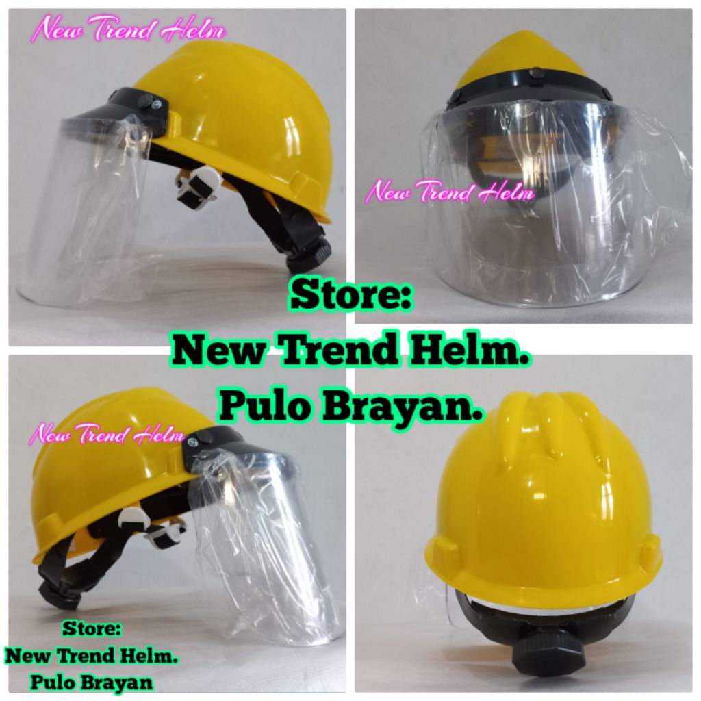 Jual Helm APD Face Shield pelindung wajah.Helm Proyek helm safety ...