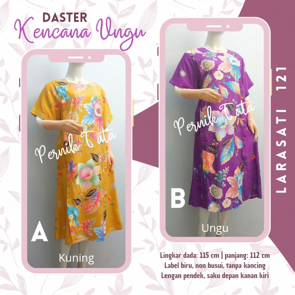 Jual Daster Wanita Cantik Kencana Ungu Label Biru Asli LD 115 Seri ...