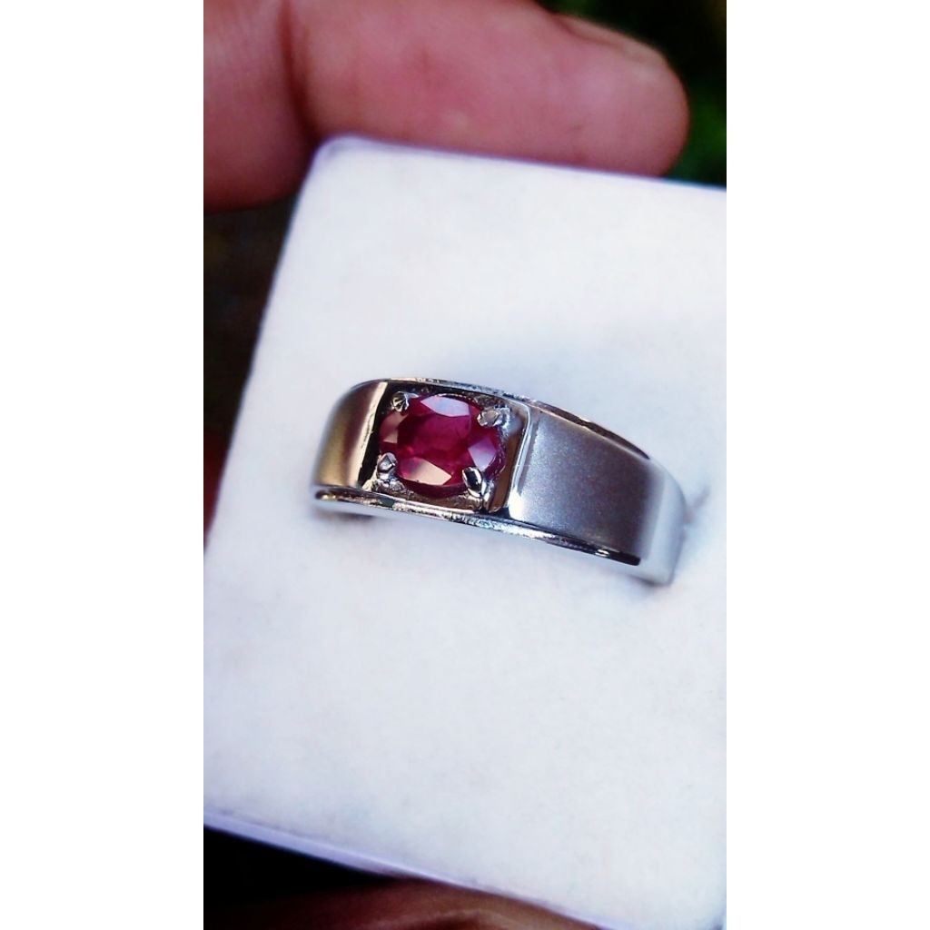 Jual natural Rubi (corundum)color pegoen blood,batu permata asli ...