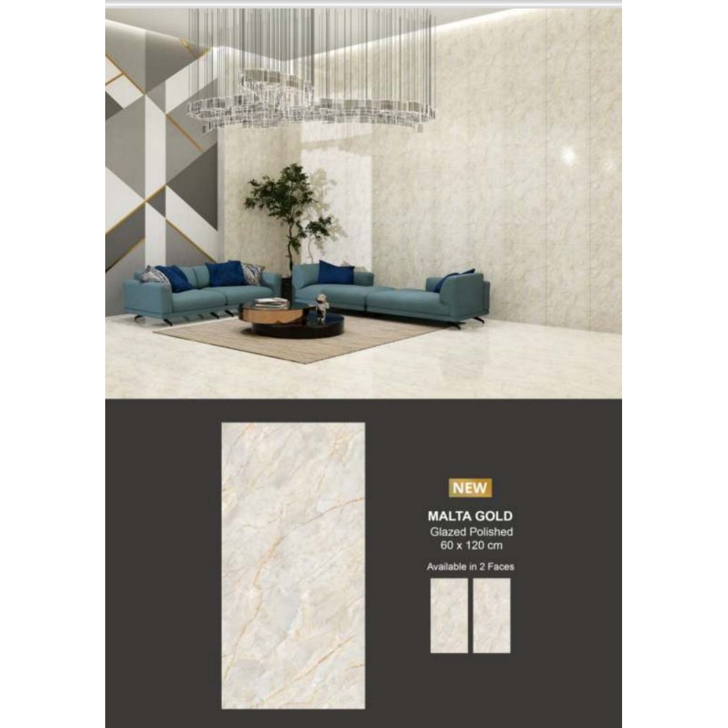 Jual GRANIT MERK VALENTINO GRESS TIPE MALTA GOLD UKURAN 60X120 GLAZED ...