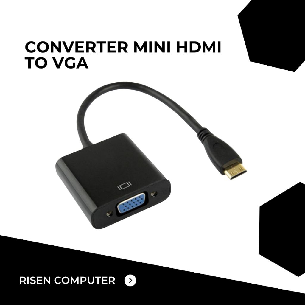 Jual CONVERTER MINI HDMI To VGA Kabel Cable Adaptor Adapter In Out ...