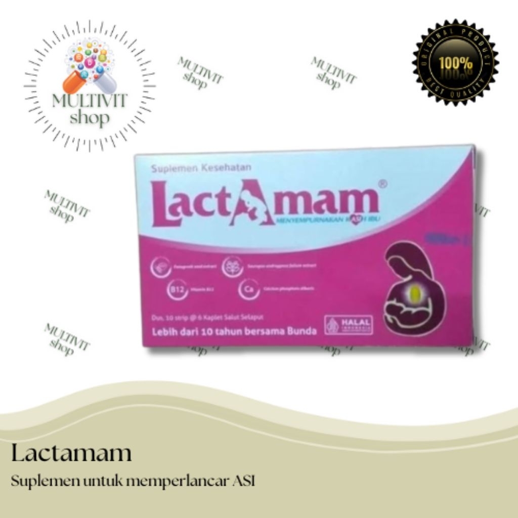 Jual LACTAMAM Per Strip @ 6 Tablet ( Suplemen Memperlancar ASI Ibu ...