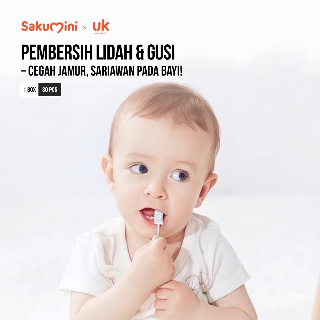 Jual Sakumini Oral Cleaner Alat Pembersih Lidah Gigi Mulut Bayi Gauze ...