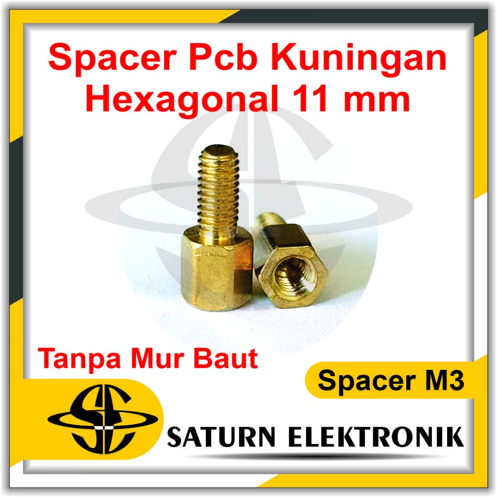 Jual ( Per 10 Pcs ) Spacer Kaki Pcb Kuningan Hexagonal 3x5x6 , 3x10x6 ...
