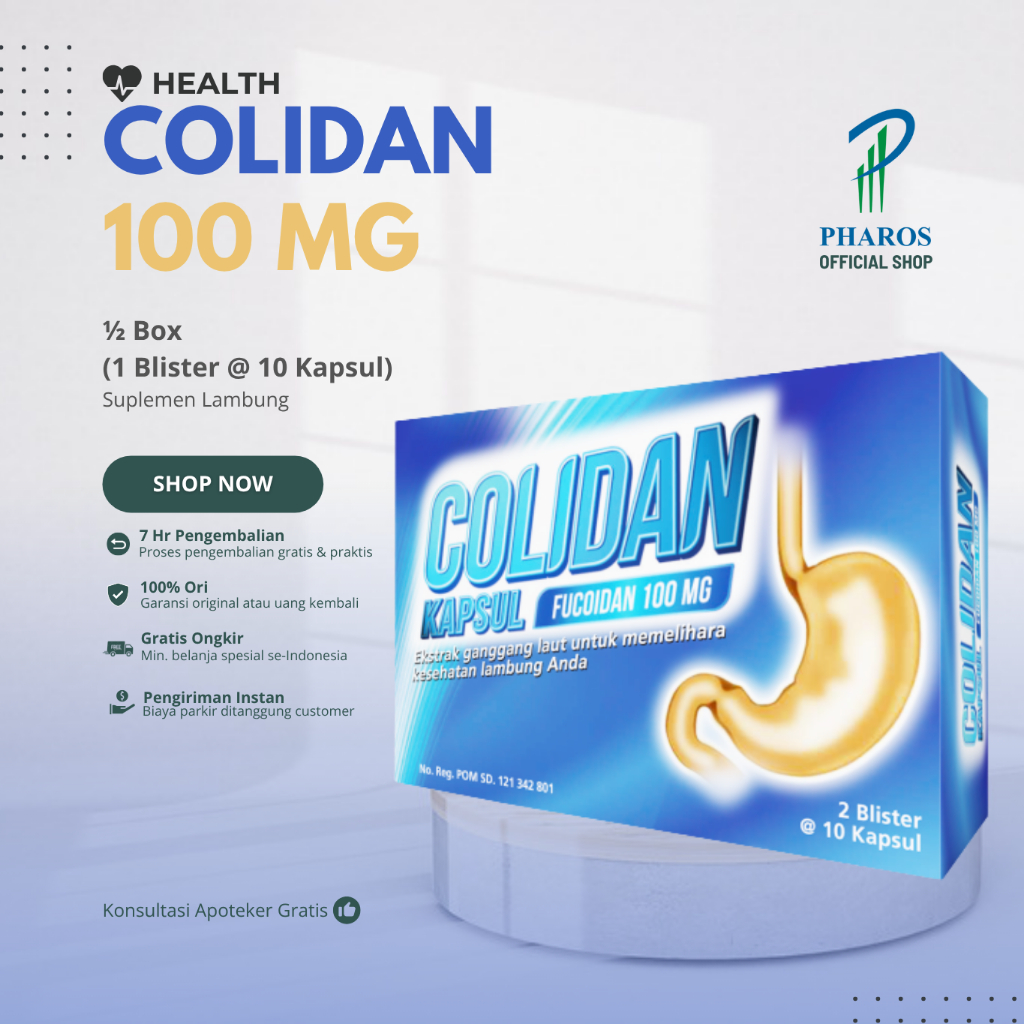 Jual Colidan Fucoidan 100 mg - 1 Blister @ 10 Kapsul BUKAN PER BOX ...