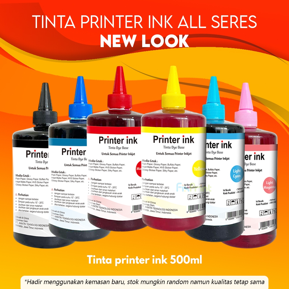 Jual Tinta Universal 500 ml refill Printer Epson 664 T664 673 001 003 ...
