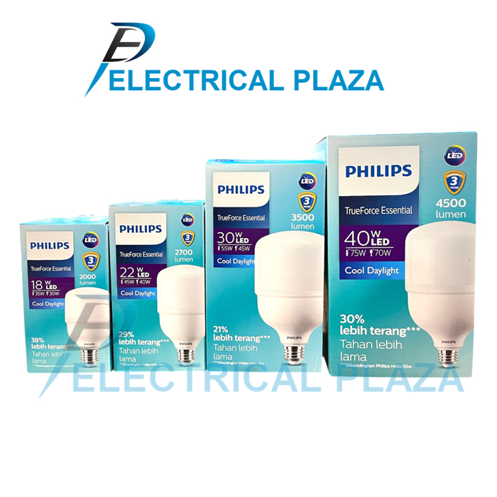 Jual Philips LED TrueForce Ess 18W 20W 22W 25W 30W 35W 40W 45W Core 27W Putih Cool Daylight ...