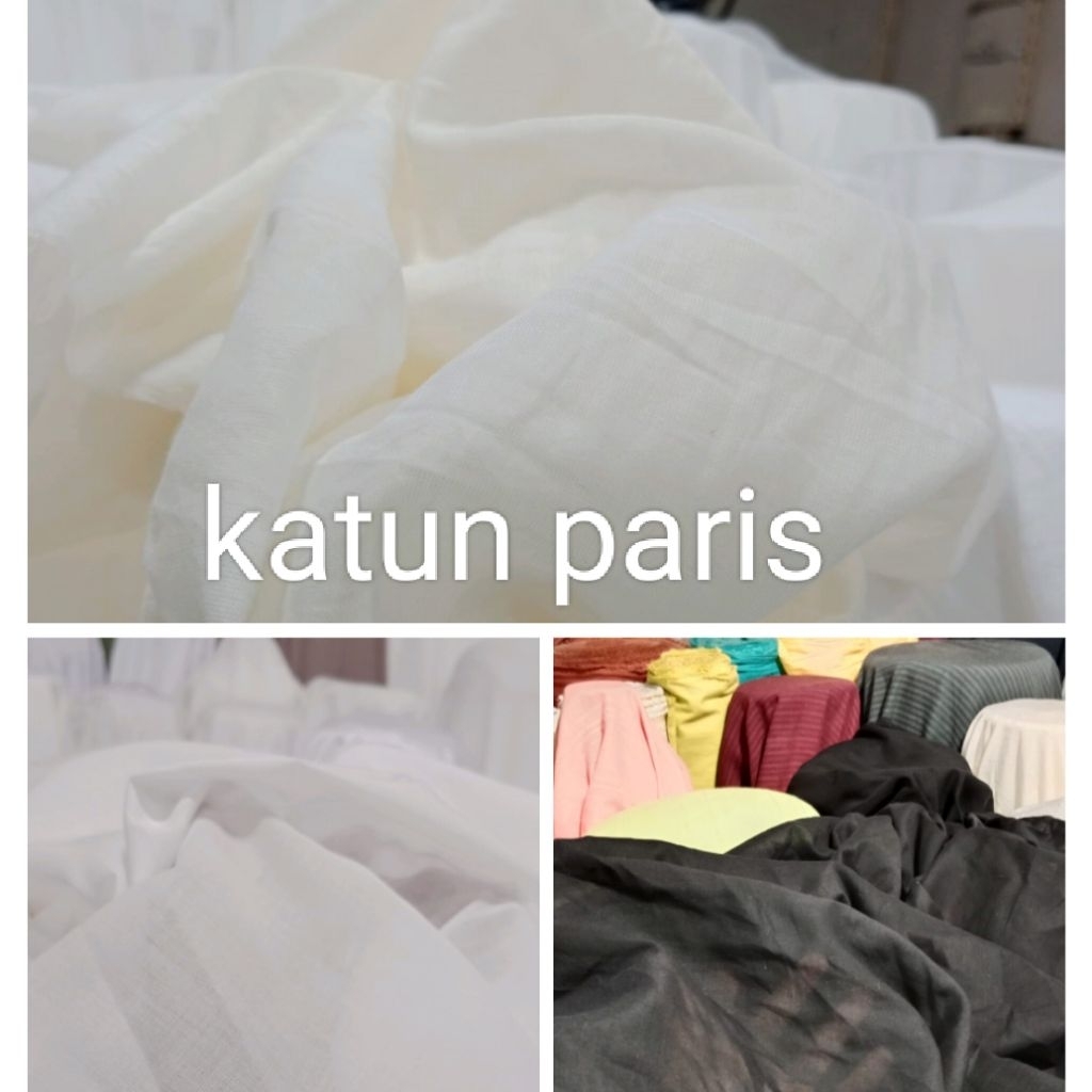 Jual bahan kain katun Paris polos (harga per meter) | Shopee Indonesia