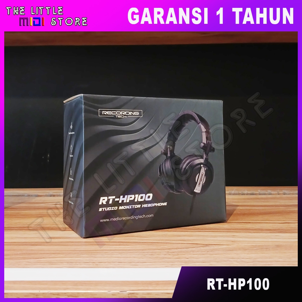 Jual Recording Tech DJ Headphones RT-HP100 Headphone Flat MonitoR ...