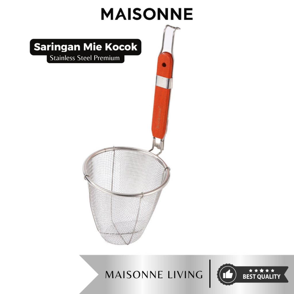 Jual MAISONNE Saringan Mie Kocok SUS 304 Gagang Anti Panas – Noodle Strainer Aman & Tahan Karat ...