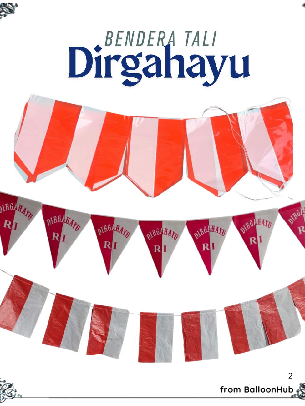 Jual Bendera Plastik Renteng Merah Putih SEGILIMA (ADA TALI PRAKTIS ...