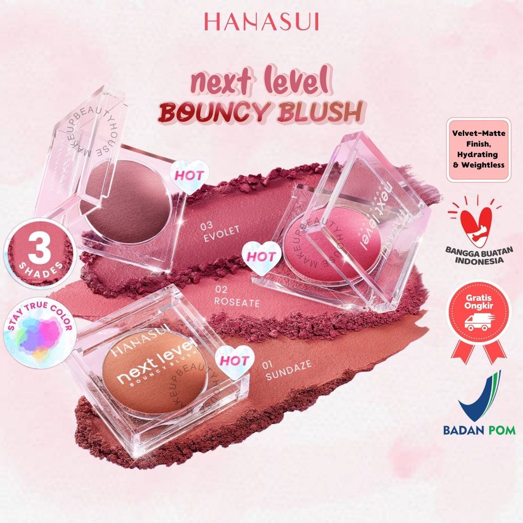 Jual HANASUI Next Level Bouncy Blush - Super Bouncy Blush Long Lasting ...