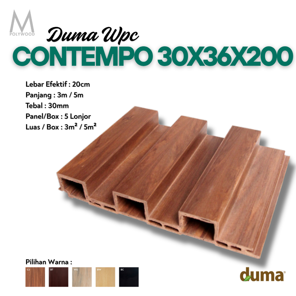 Jual READY STOK - DUMA CONTEMPO 30x36x200 / DUMA WPC (WOOD PLASTIC ...