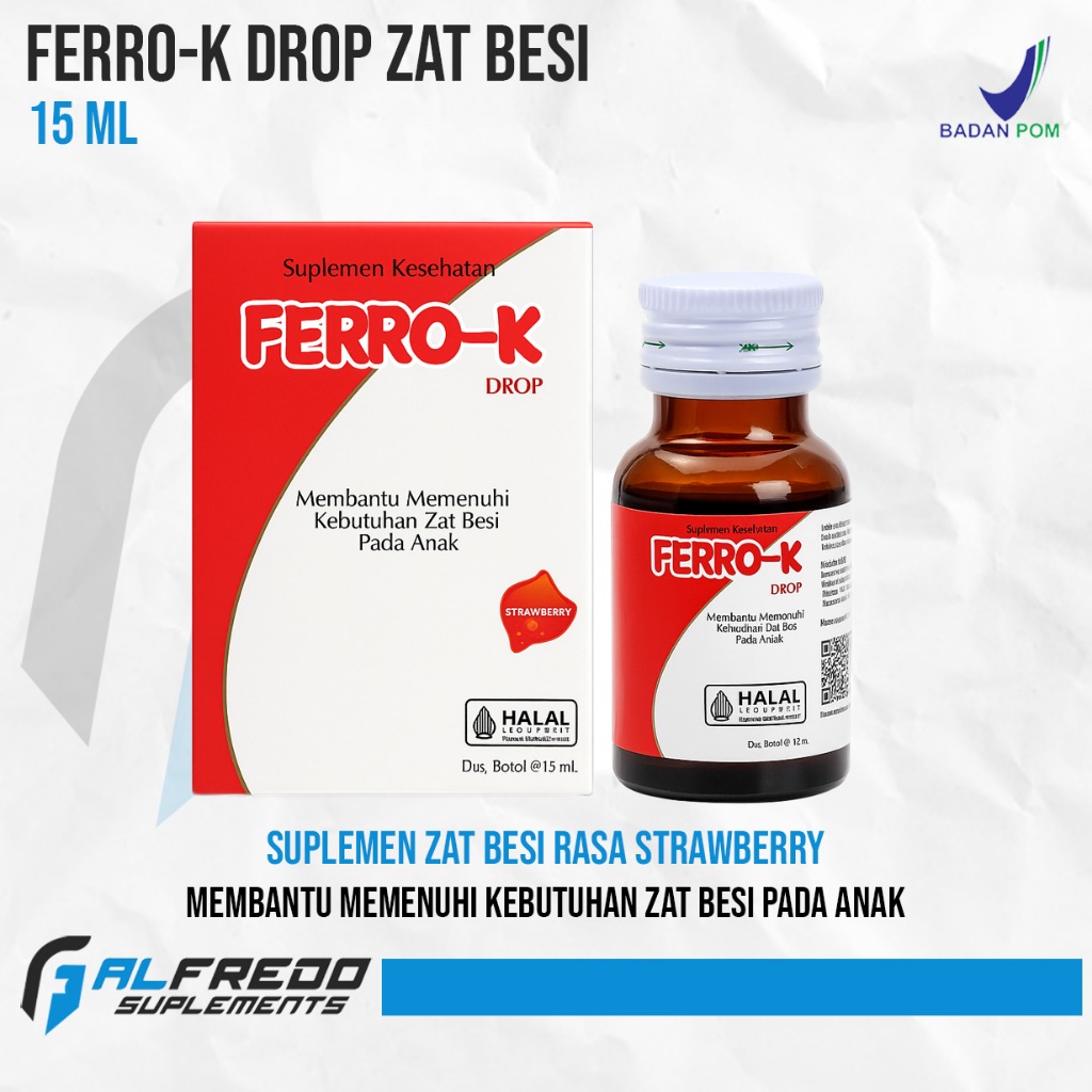 Jual FERRO K Drop15 mL Vitamin Zat Besi Terbaik untuk Pertumbuhan Anak ...