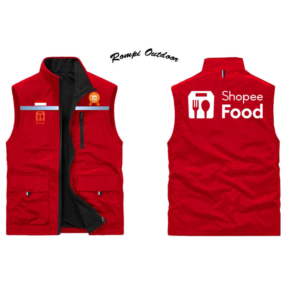 Jual Rompi Driver Shopee Food | Rompi Bodyvest Shopee Food | Rompi ...