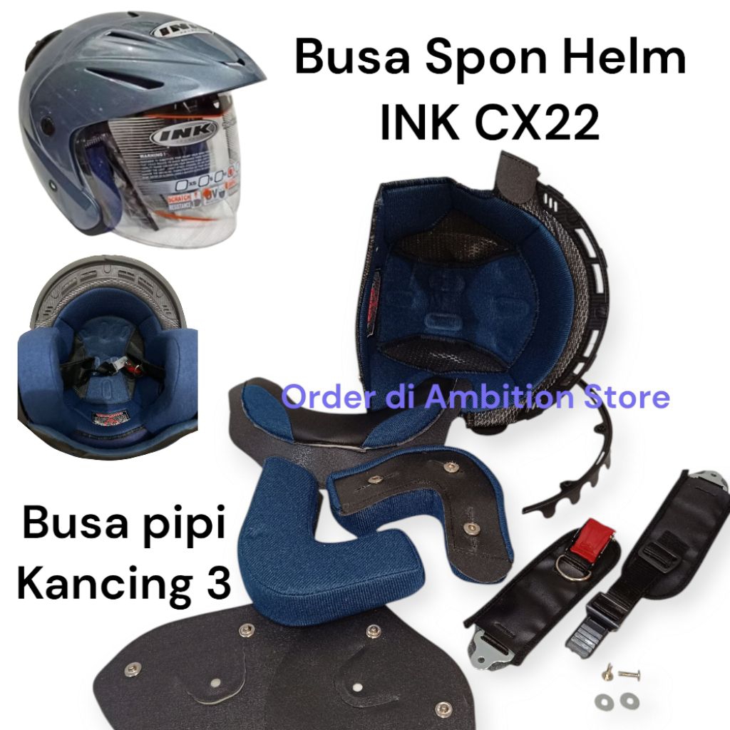 Jual Busa Spon Busa Fullset Helm INK Topi CX22 Busa Daleman helm INK ...