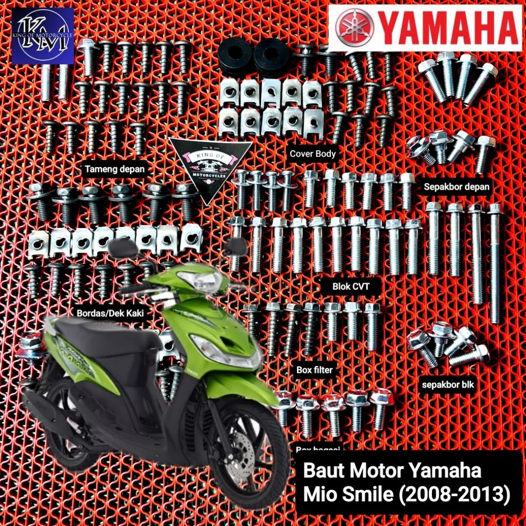 Jual Baut Body Yamaha Mio Smile/Baut fullset Mio Smile-Baut Body ...