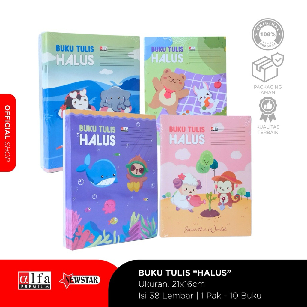 Jual Buku Tulis Halus Garis 3 ALFA - 38 lembar | Shopee Indonesia