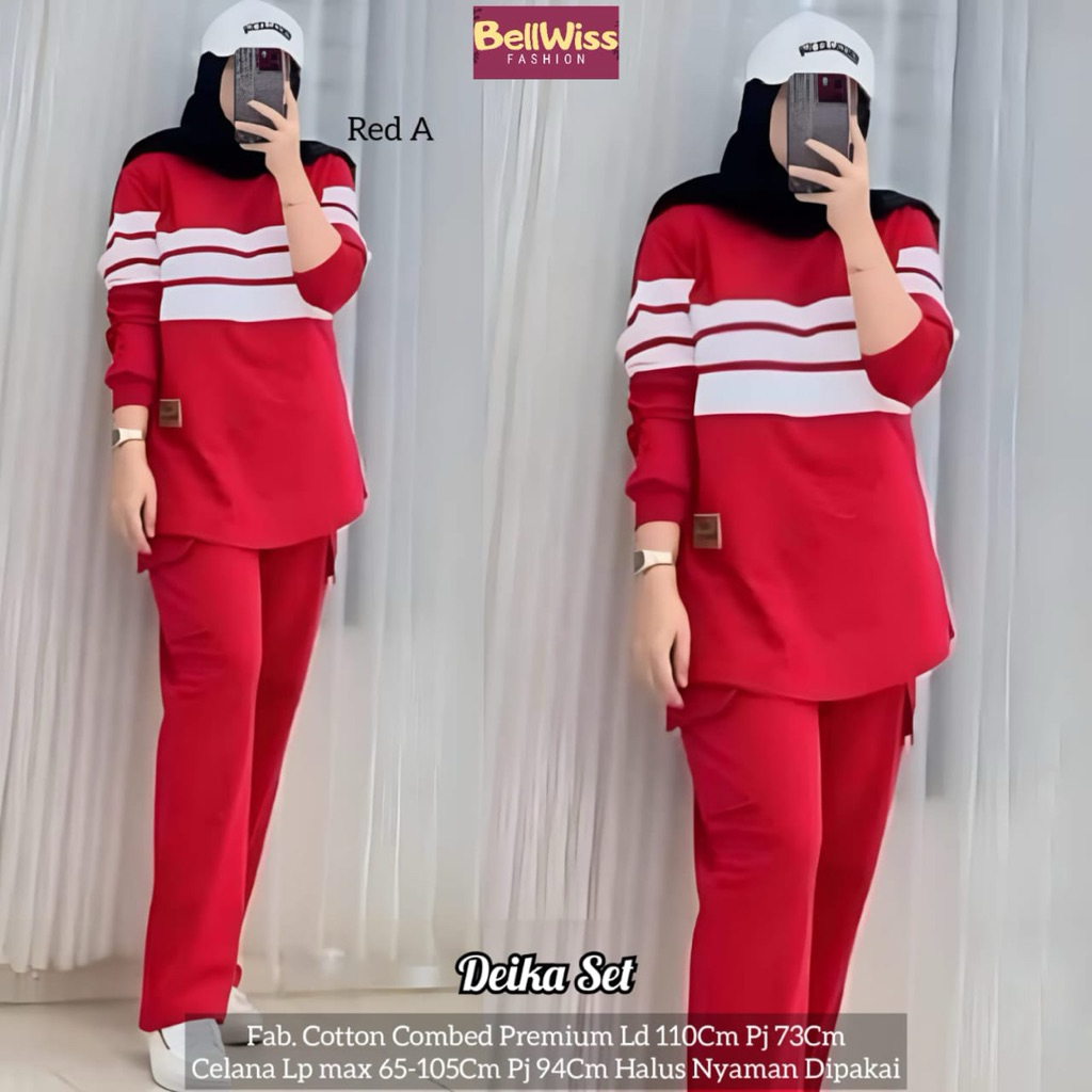 Jual (SETELAN KEMERDEKAAN TERBARU) DEIKA SET // LIBERTY KAOS by BELLWIS ...