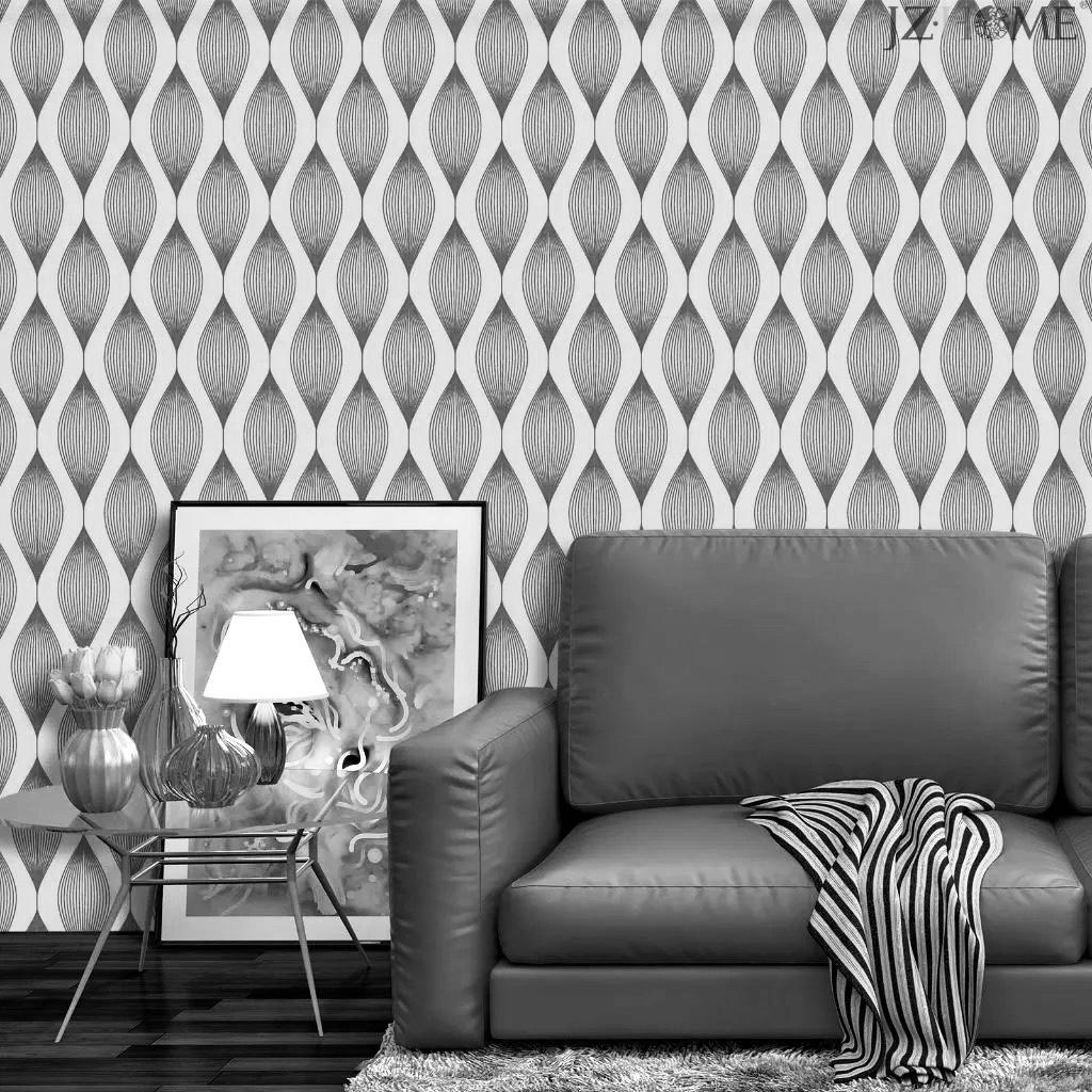 Jual Wallpaper Dinding Wallpaper Ulir Wave Gelombang Abu 8m Lebar 45cm ...