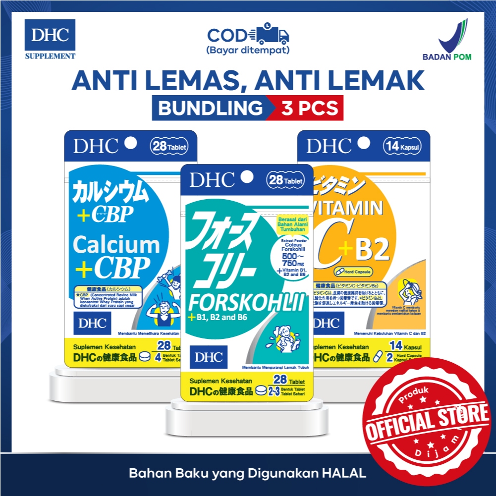 Jual Paket Bundling DHC Vitamin C, DHC Calcium + CBP, DHC Forskohlii | Shopee Indonesia