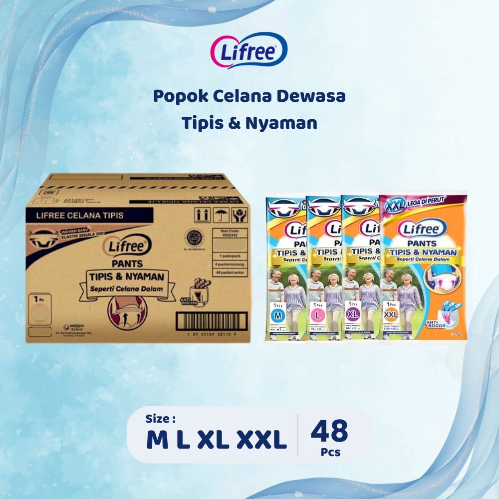 Jual LIFREE Pants Popok Celana Dewasa Isi 48 pcs M / L / XL / XXL | Shopee Indonesia
