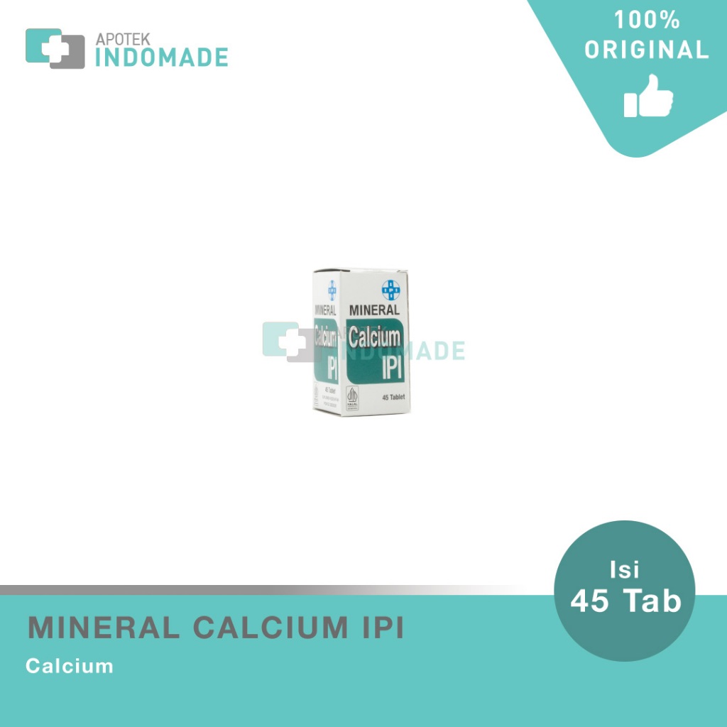 Jual Mineral Calcium IPI Isi 45 Tab / Vitamin Pertumbuhan Gigi & Tulang ...