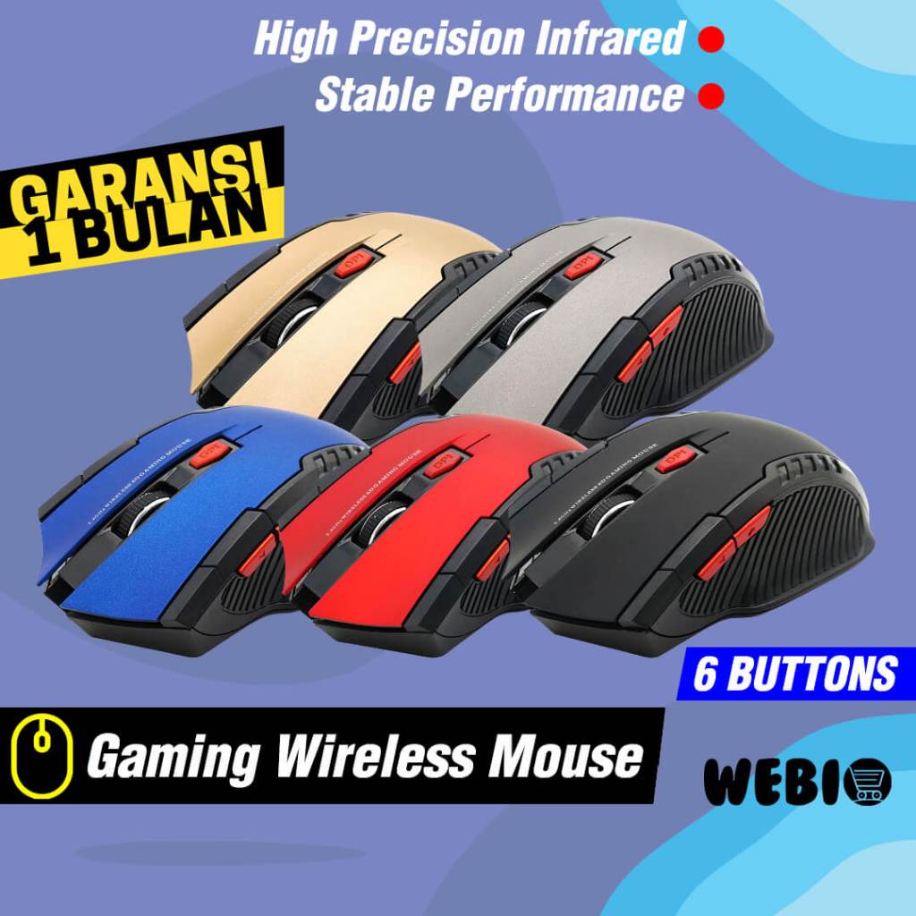 Jual Mouse Wireless W103 USB Wireles Mause Laptop PC Murah Gaming Aneka ...