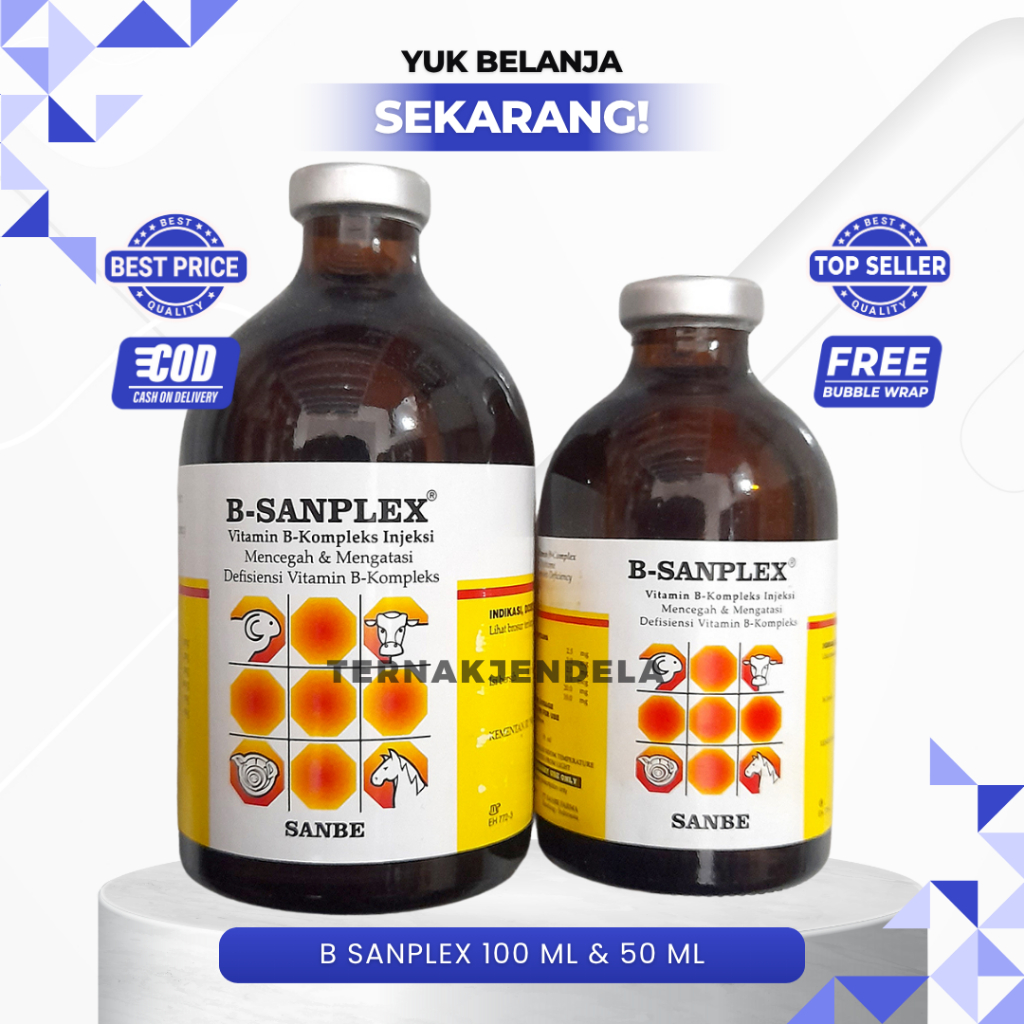 Jual B SANPLEX 100ml & B SANPLEX 50ml - Vitamin B kompleks Hewan ...