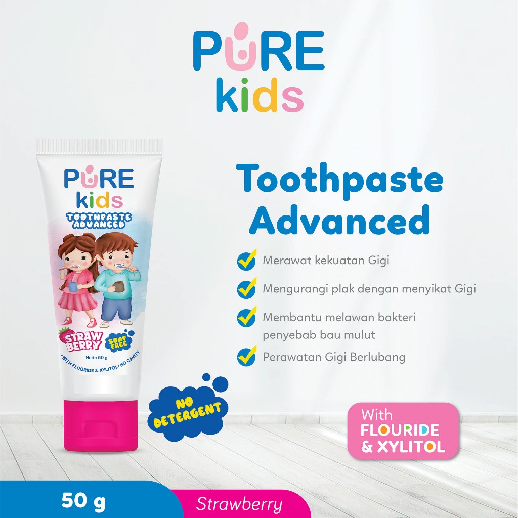 Jual PURE KIDS Toothpaste Advanced Xylitol Flouride Pasta Gigi Anak ...