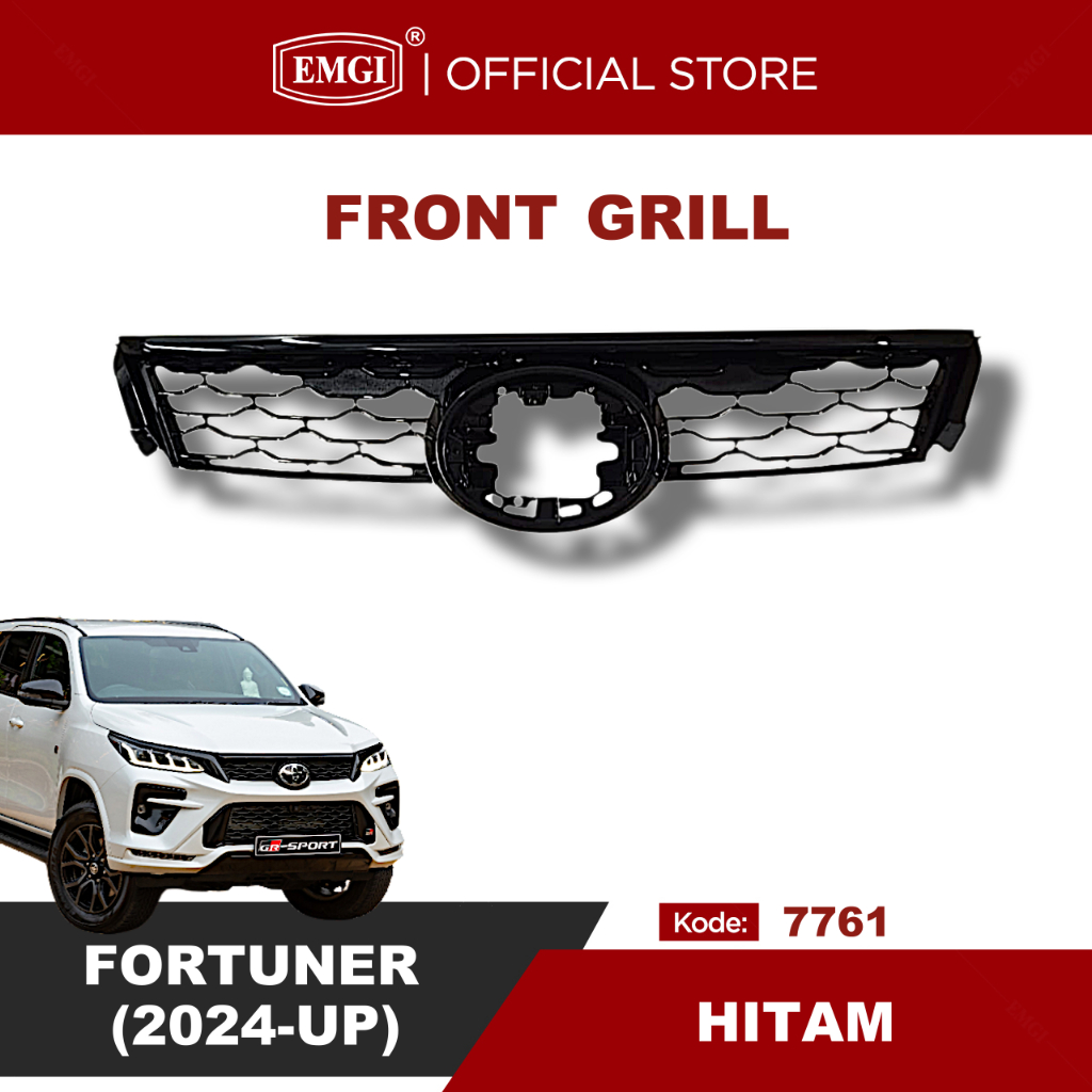 Jual EMGI - Front Grille Grill Depan Fortuner 2024 2025-HITAM-7761 ...