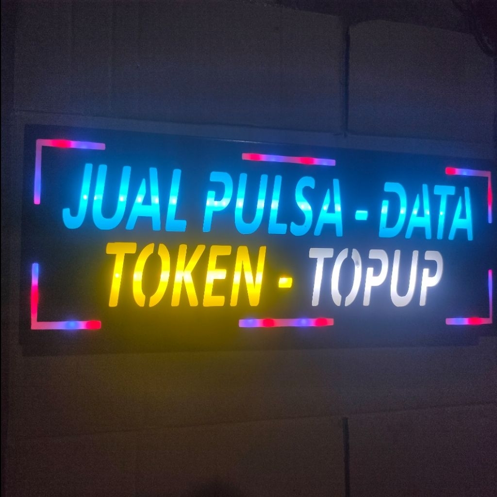 Jual Lampu Jual Pulsa - Data - Token - Topup | Lampu Sign | Lampu Led ...