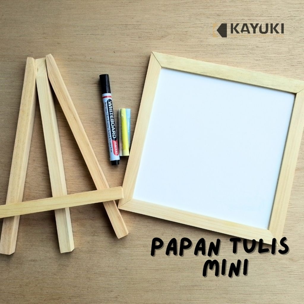 Jual Papan Tulis Mini Blackboard Whiteboard Standing Tripod Free Spidol ...
