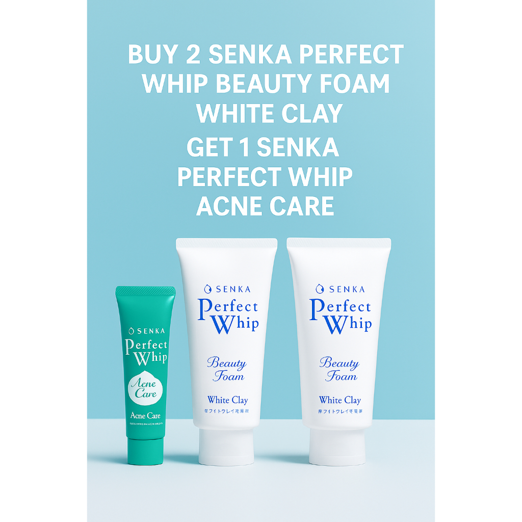 Jual [Buy 2 Get 1] Senka Perfect White Clay Facial Foam 120 Gr Free ...