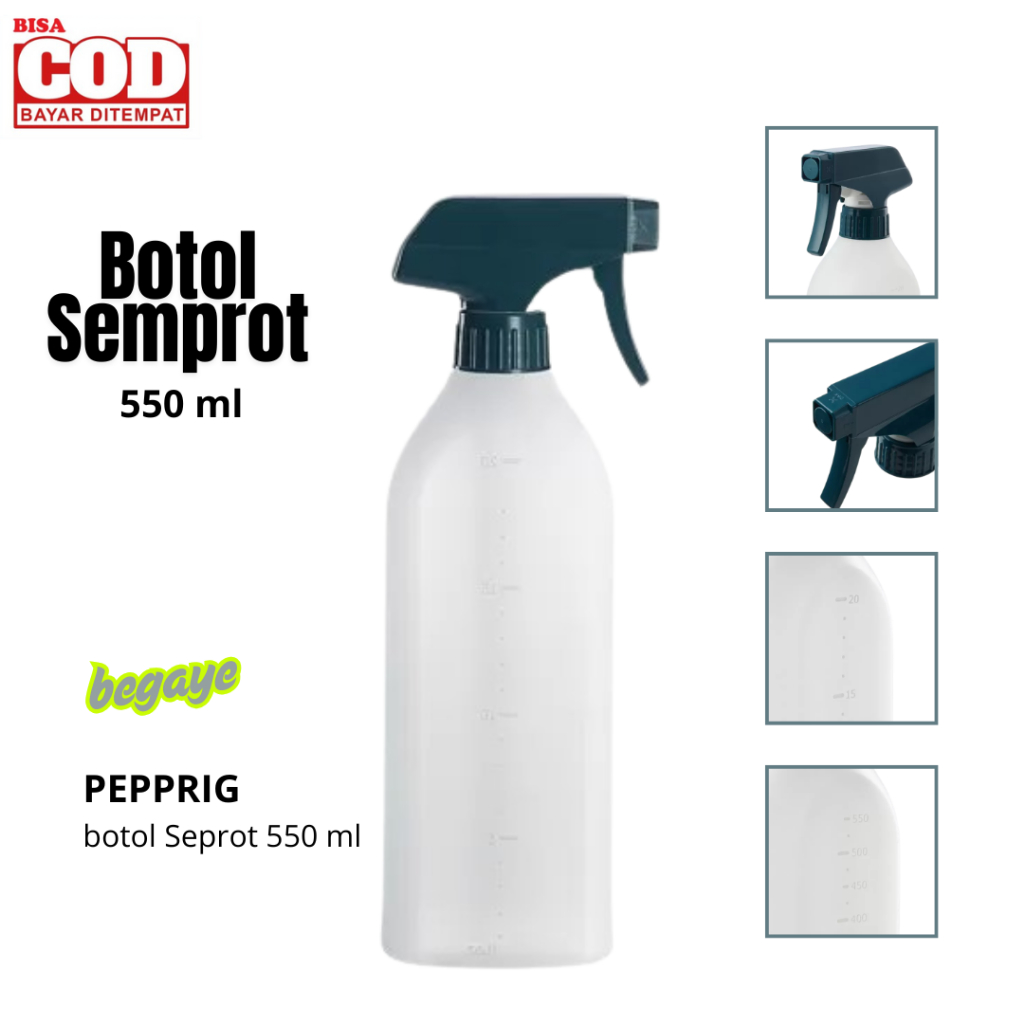 Jual Botol Semprotan Serbaguna Ukuran 550 ml Botol Spray Plastik Tebal ...
