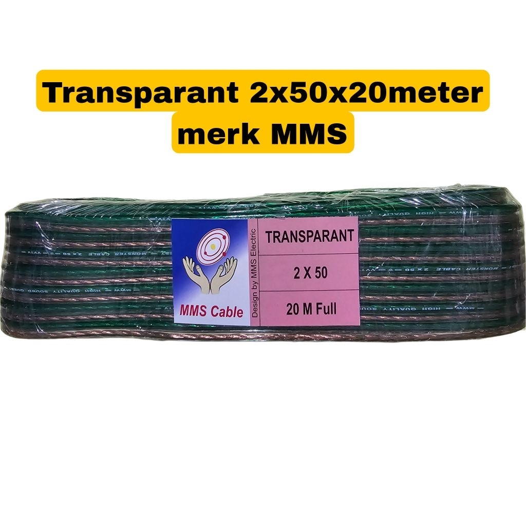 Jual Kabel Transparant 2x50 Panjang 20m Full | Shopee Indonesia