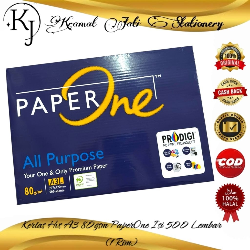 Jual Kertas HVS PaperOne A3 80gsm Isi 500 Lembar (1 Rim) | Shopee Indonesia
