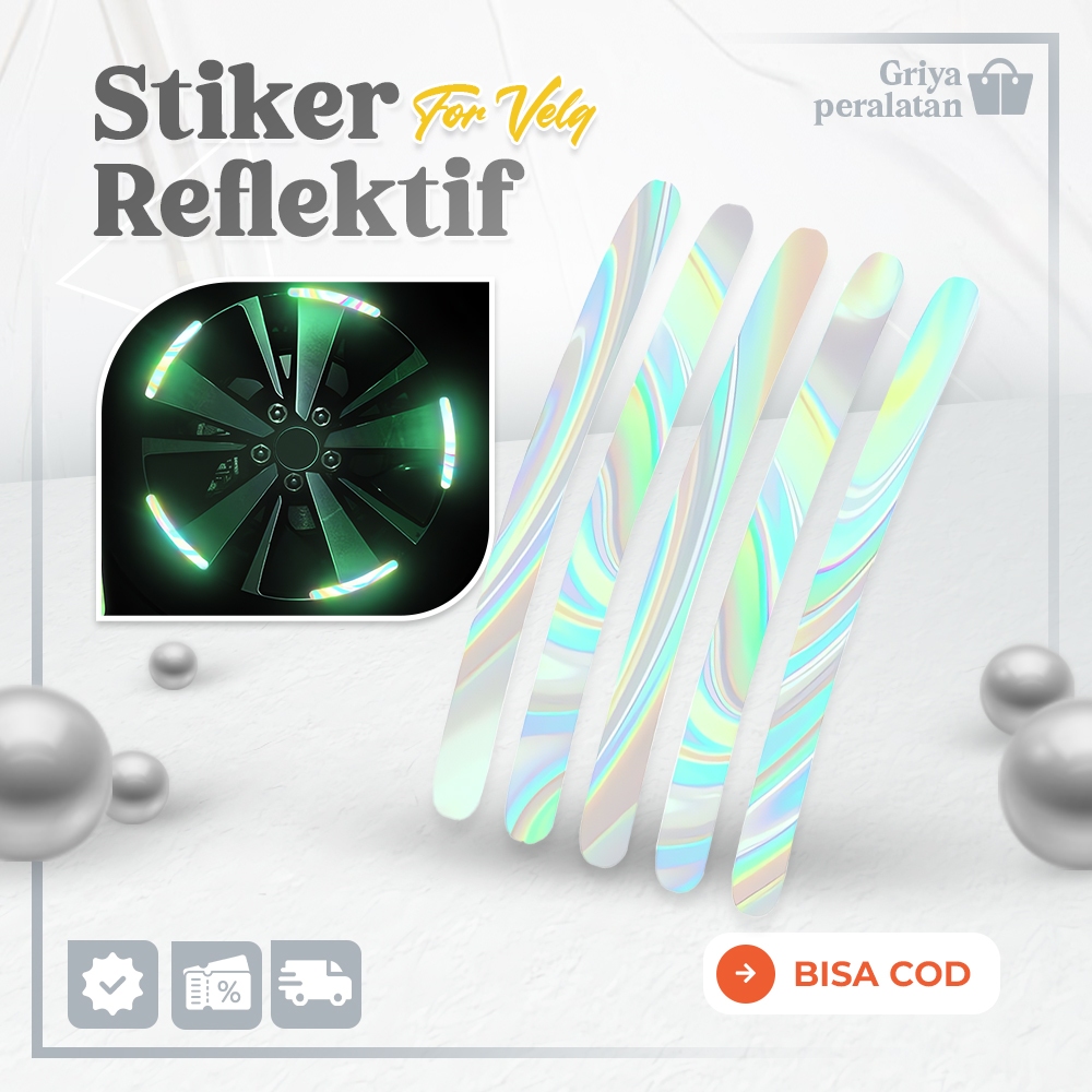 Jual Stiker Reflektor Velg Mobil Motor Sticker Roda Ban Kendaraan Glow ...