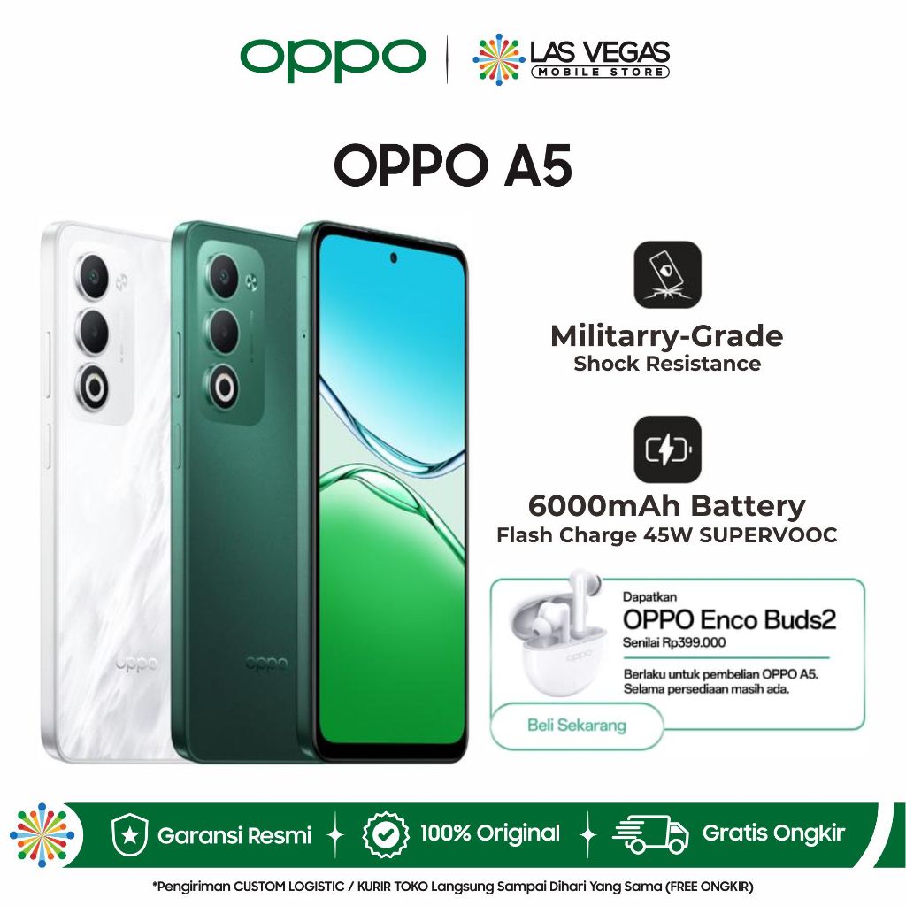 Jual OPPO A5 NEW 8GB/128GB IP65 | 6000mAh 45W | Garansi Resmi | Shopee ...