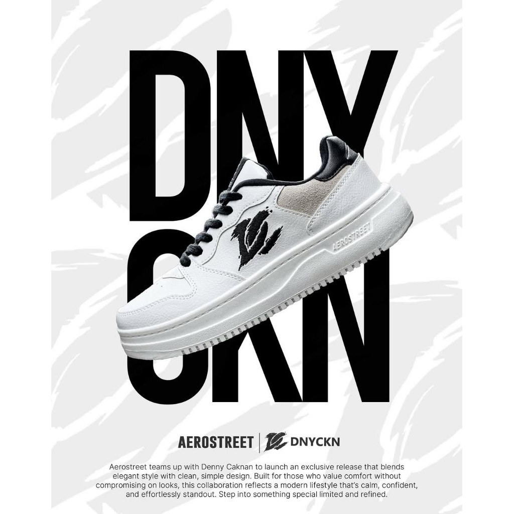 Jual Aerostreet x Denny Caknan 37 - 44 Putih Hitam | Aerostreet Denny ...