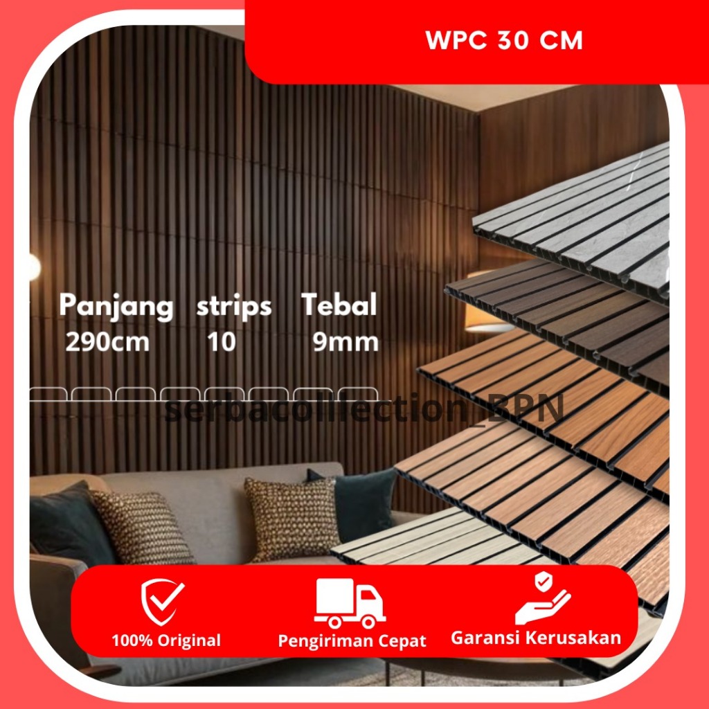 Jual WPC Wood Panel Dinding UK L 30CM X PANJANG 3 METER & 1 METER ...